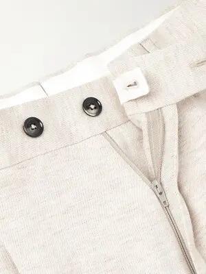 Brunello Cucinelli Slim-fit Straight-leg Pleated Linen Trousers