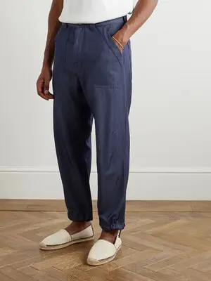 Brunello Cucinelli Straight-leg Virgin Wool-blend Trousers
