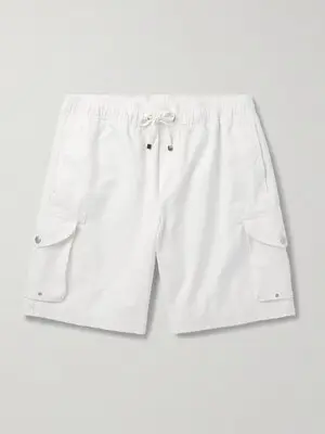 Brunello Cucinelli Straight-leg Cotton-twill Drawstring Cargo Shorts