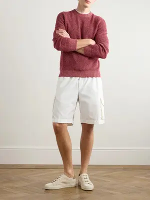Brunello Cucinelli Straight-leg Cotton-twill Drawstring Cargo Shorts