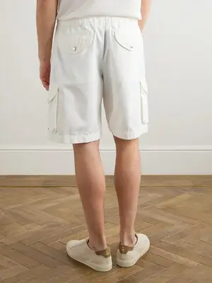 Brunello Cucinelli Straight-leg Cotton-twill Drawstring Cargo Shorts