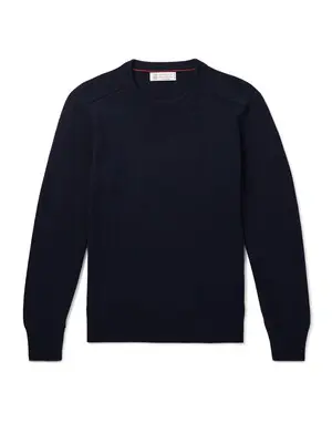 Brunello Cucinelli Slim-fit Cashmere Sweater - Blue