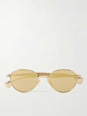 Bottega Veneta Round-frame Sunglasses - Gold