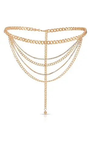 Ettika Nightlife Chain Belt - Gold