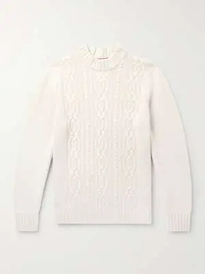 Brunello Cucinelli Cable-knit Cashmere Mock-neck Sweater