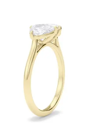HAUTECARAT Lab Grown Diamond Twin Heart Ring - 18k Yellow Gold