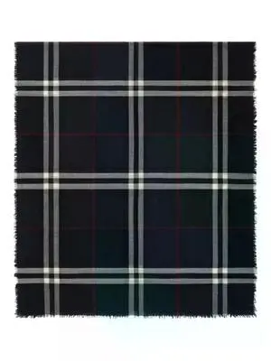 Burberry Checkered Scarf - Blue