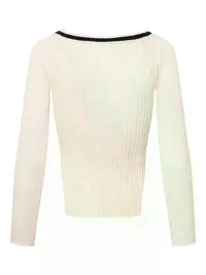 ELENA VELEZ Varsity Knitted Top - Neutrals