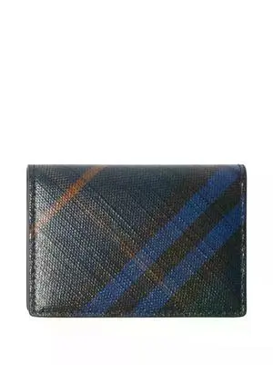 Burberry Checked Cardholder - Blue