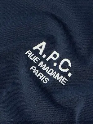 A.p.c. Embroidered Cotton-jersey T-shirt - Blue