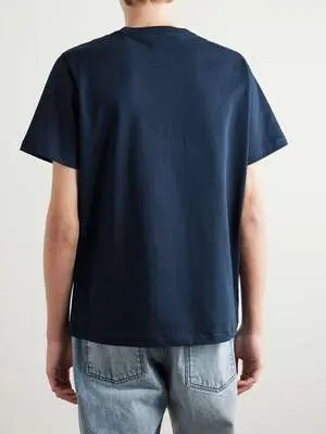 A.p.c. Embroidered Cotton-jersey T-shirt