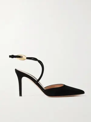 GIANVITO ROSSI Jungle Mamba 85 Suede Pumps