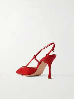 GIANVITO ROSSI Ascent 85 Leather Slingback Pumps - Red