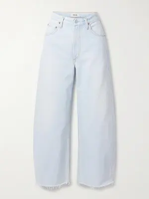Low-Rise Wide-Leg Cropped Jeans