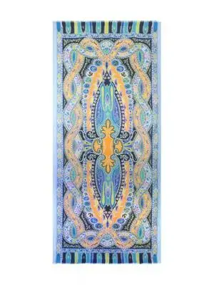 Etro Paisley-print Scarf - Blue