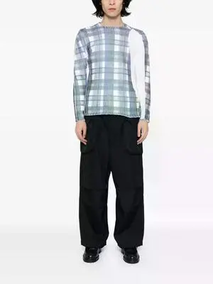Comme Des Garçons Tartan Check-print Jumper - Blue