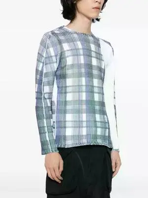 Comme Des Garçons Tartan Check-print Jumper - Blue