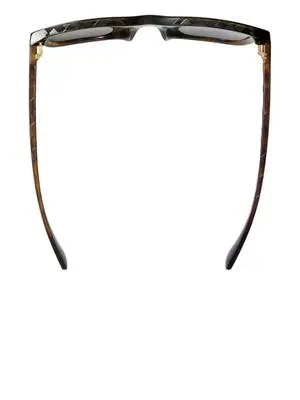 Burberry Embossed Check Rectangular Sunglasses - Brown