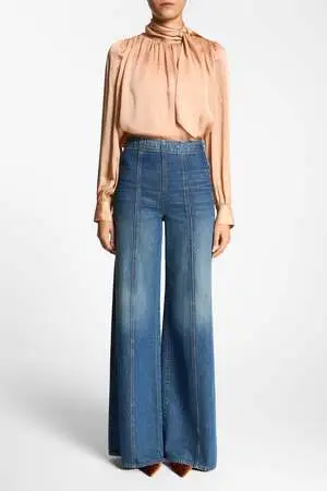 Ulla Johnson The Bianca High Rise Wide Leg Jean - Danube