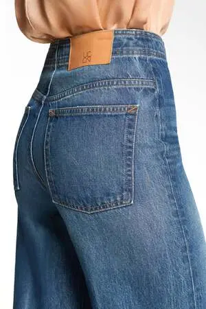 Ulla Johnson The Bianca High Rise Wide Leg Jean - Danube