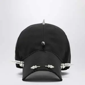 Balenciaga Perforated Spike Cap - Black | Editorialist