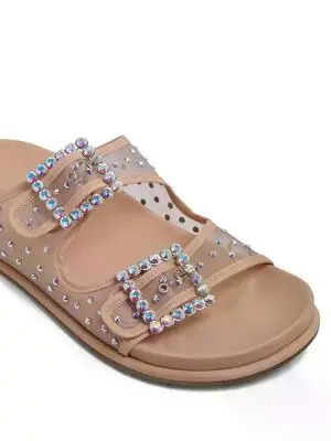 LE SILLA Crystal-embellished Slides