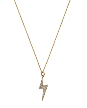 Bloomingdale'S Diamond Lightning Bolt Pendant Necklace - Gold