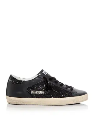 GOLDEN GOOSE Super-star Low Top Sneakers - Black