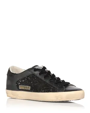 GOLDEN GOOSE Super-star Low Top Sneakers - Black