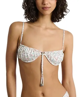 Onia Rose Bikini Top - White Multi