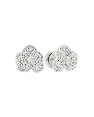 ANABEL ARAM Pave Orchid Stud Earrings - Silver