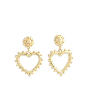 ANABEL ARAM Open Heart Drop Earrings
