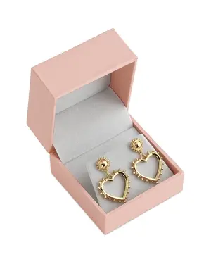 ANABEL ARAM Open Heart Drop Earrings
