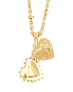 ANABEL ARAM Small Heart Locket Pendant Necklace