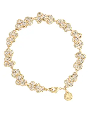 ANABEL ARAM Pave Orchid Tennis Bracelet - Gold