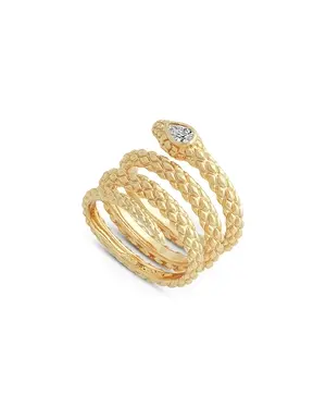 ANABEL ARAM Crystal Serpent Wrap Ring