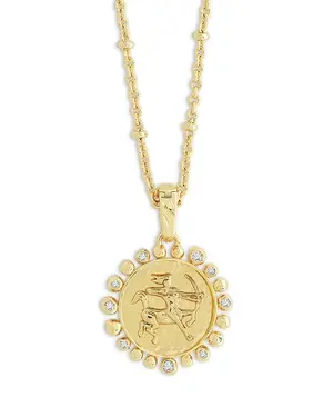 ANABEL ARAM Pave Zodiac Pendant Necklace - Sagittarius
