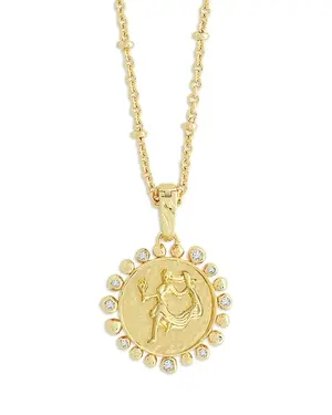 ANABEL ARAM Pave Zodiac Pendant Necklace - Virgo