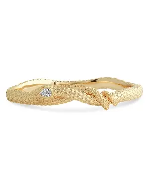 ANABEL ARAM Crystal Serpent Bangle Bracelet - Gold