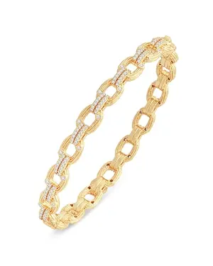 ANABEL ARAM Enchanted Forest Pave Chain Bangle Bracelet - Gold