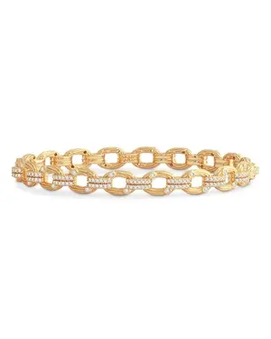 ANABEL ARAM Enchanted Forest Pave Chain Bangle Bracelet