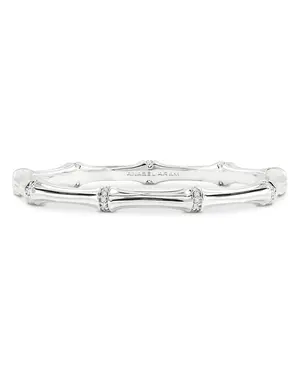 ANABEL ARAM Pave Bamboo Bangle In Sterling