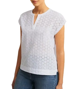 HOBBS LONDON Joanna Broderie Top - Hobbs White