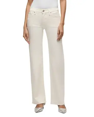 Hudson Jeans Kelli Low Rise Straight Jeans - Ecru