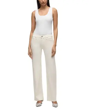 Hudson Jeans Kelli Low Rise Straight Jeans - Ecru