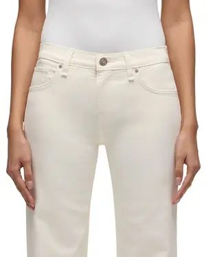 Hudson Jeans Kelli Low Rise Straight Jeans - Ecru