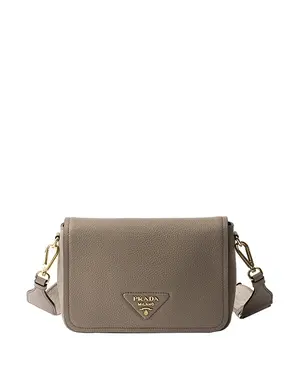 Prada Leather Shoulder Bag - Grey