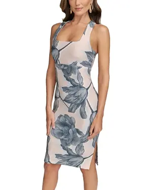 Donna Karan New York Floral Sheath Dress