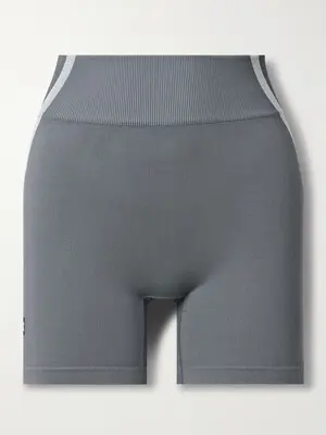 On Studio Ribbed Stretch Recycled Shorts - Gray