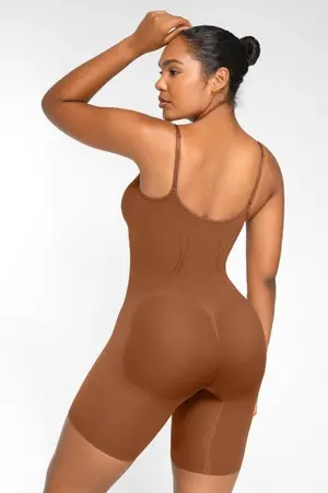 SHAPELLX Seamless Smoothing Bodysuit - Chocolate Brown